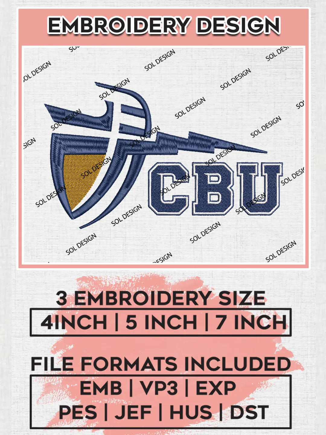 California Baptist Lancers Logo embroidery designs, NCAA CBU Lancers ...