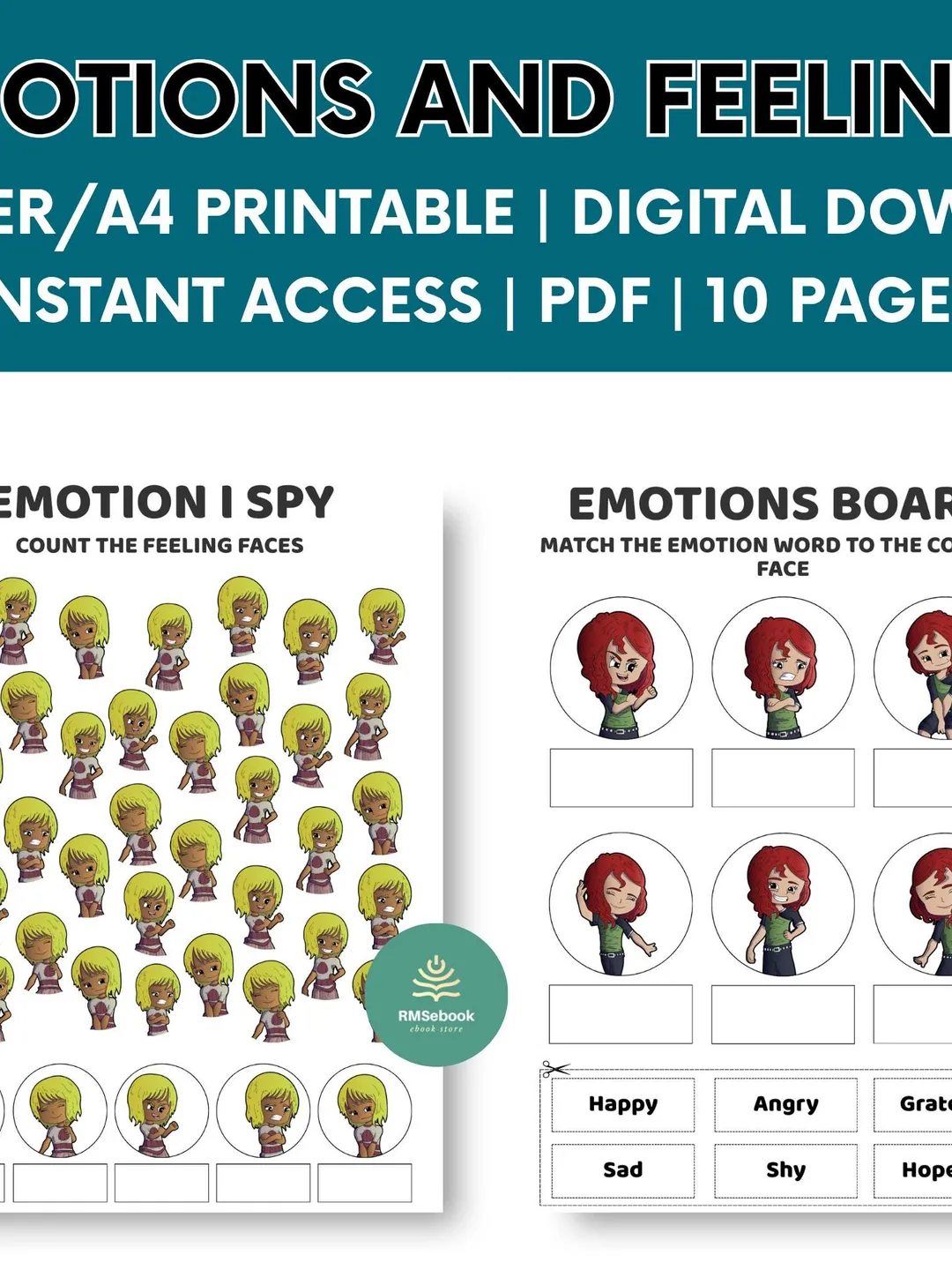 Feelings and Emotions Activity Sheets | Fun Printable Worksheets to ...