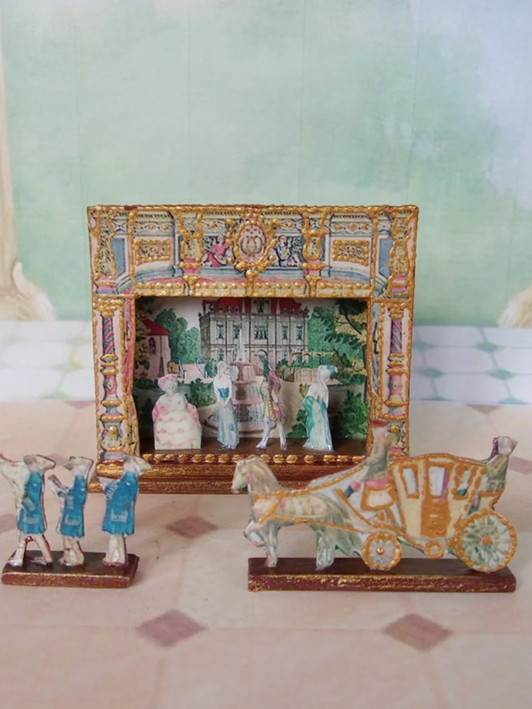 Theater for puppets. Dollhouse miniature.1:12 scale.
