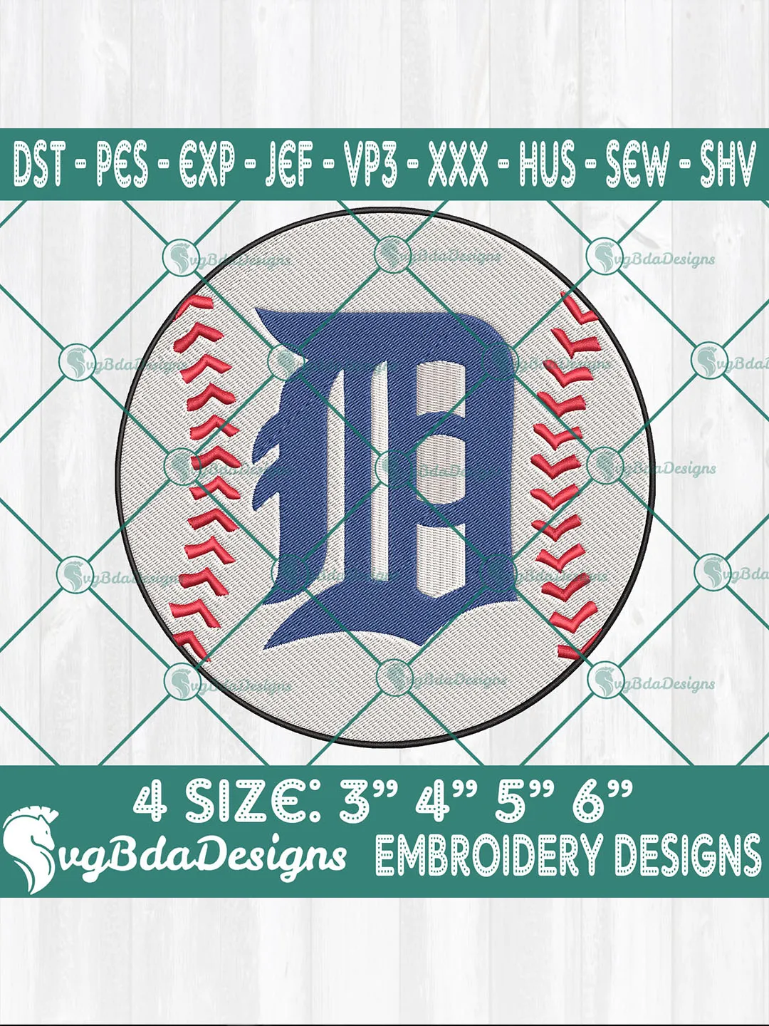 Detroit Tigers Embroidery Designs – MLB Baseball Logo Digital Files