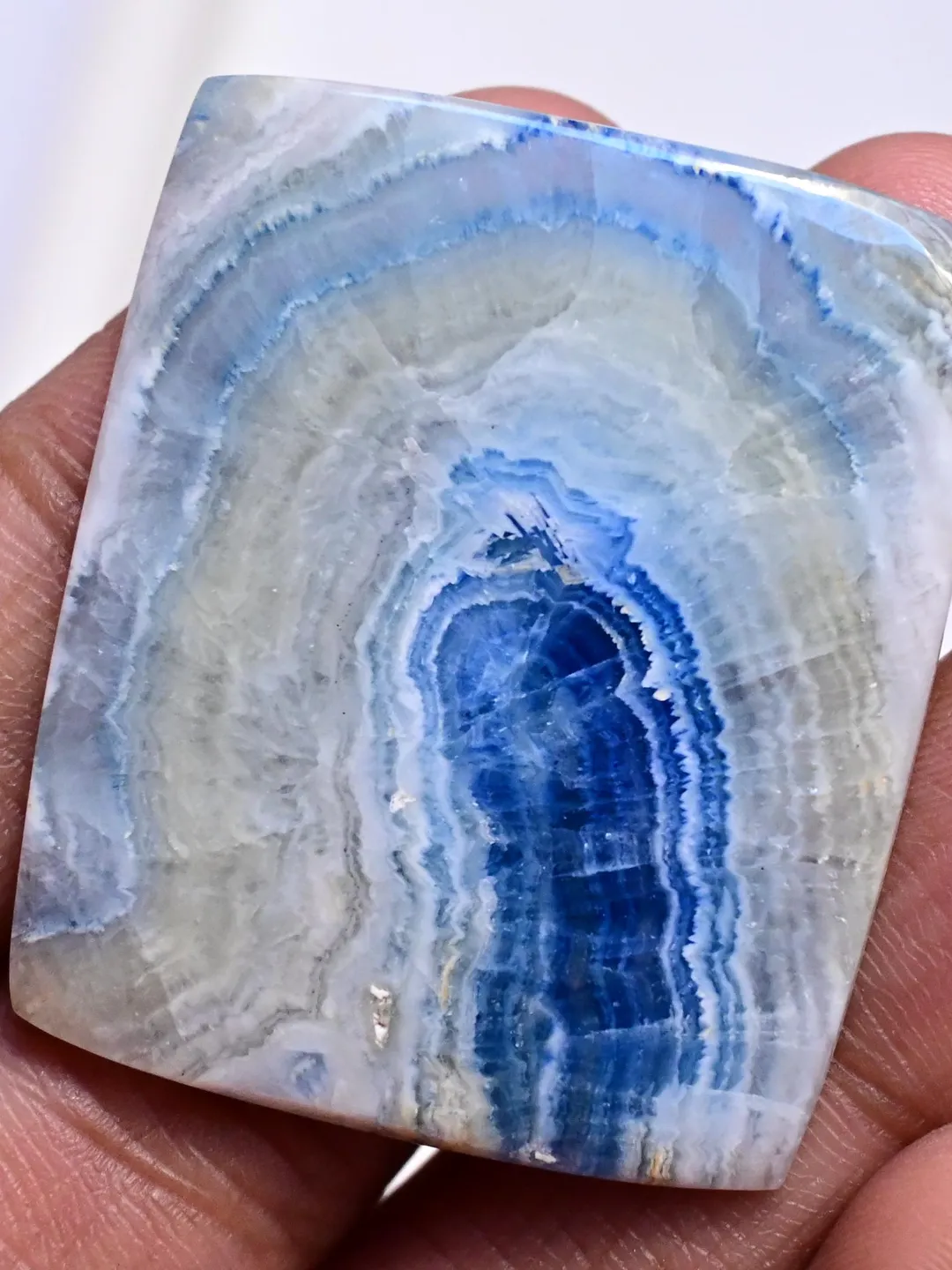 Blue Scheelite Cabochon: 42 ct. Polished Gemstone for Jewelry
