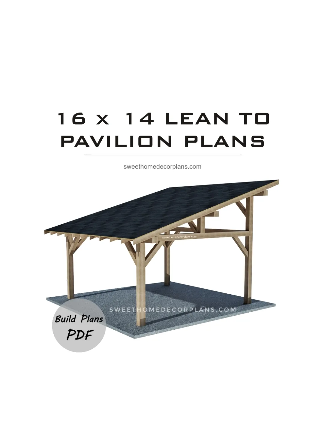 DIY 16 x 14 lean to pavilion plans pdf. Carport plans. Wooden covered ...