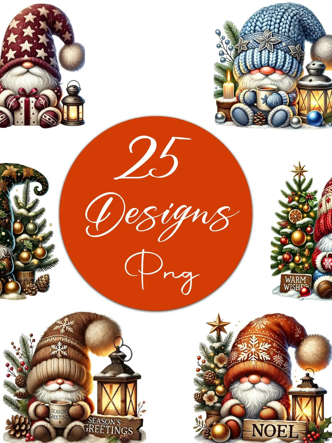Christmas Gnome clipart bundle, Christmas clipart, Winter gnome png ...