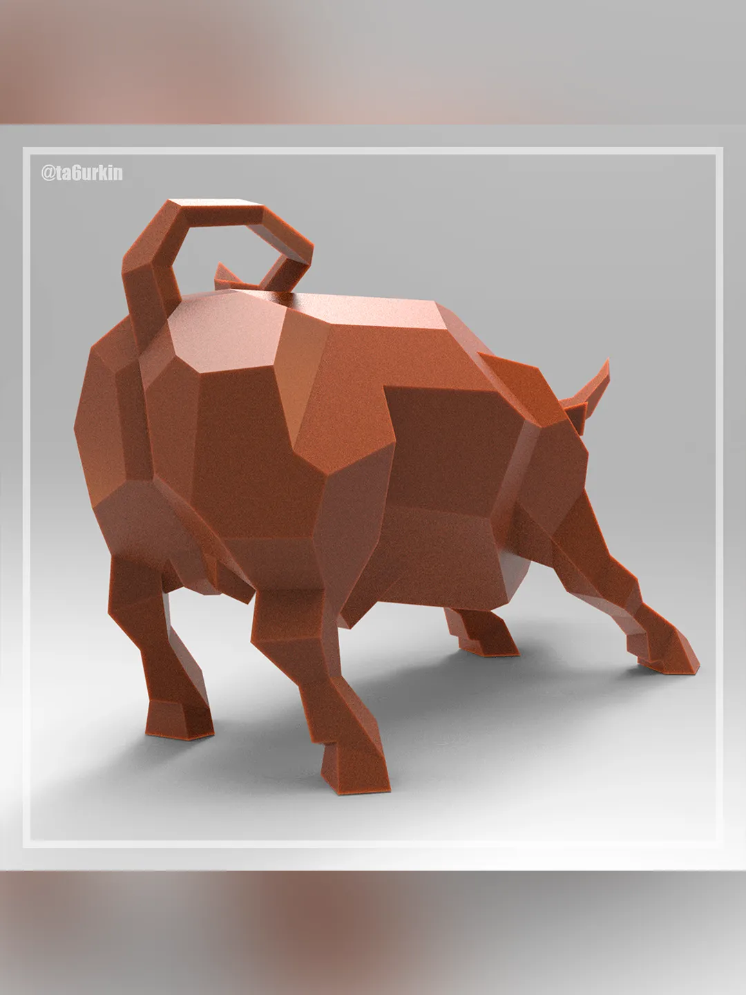 Welding Project Plans Drawings Charging Bull (DXF, PDF)