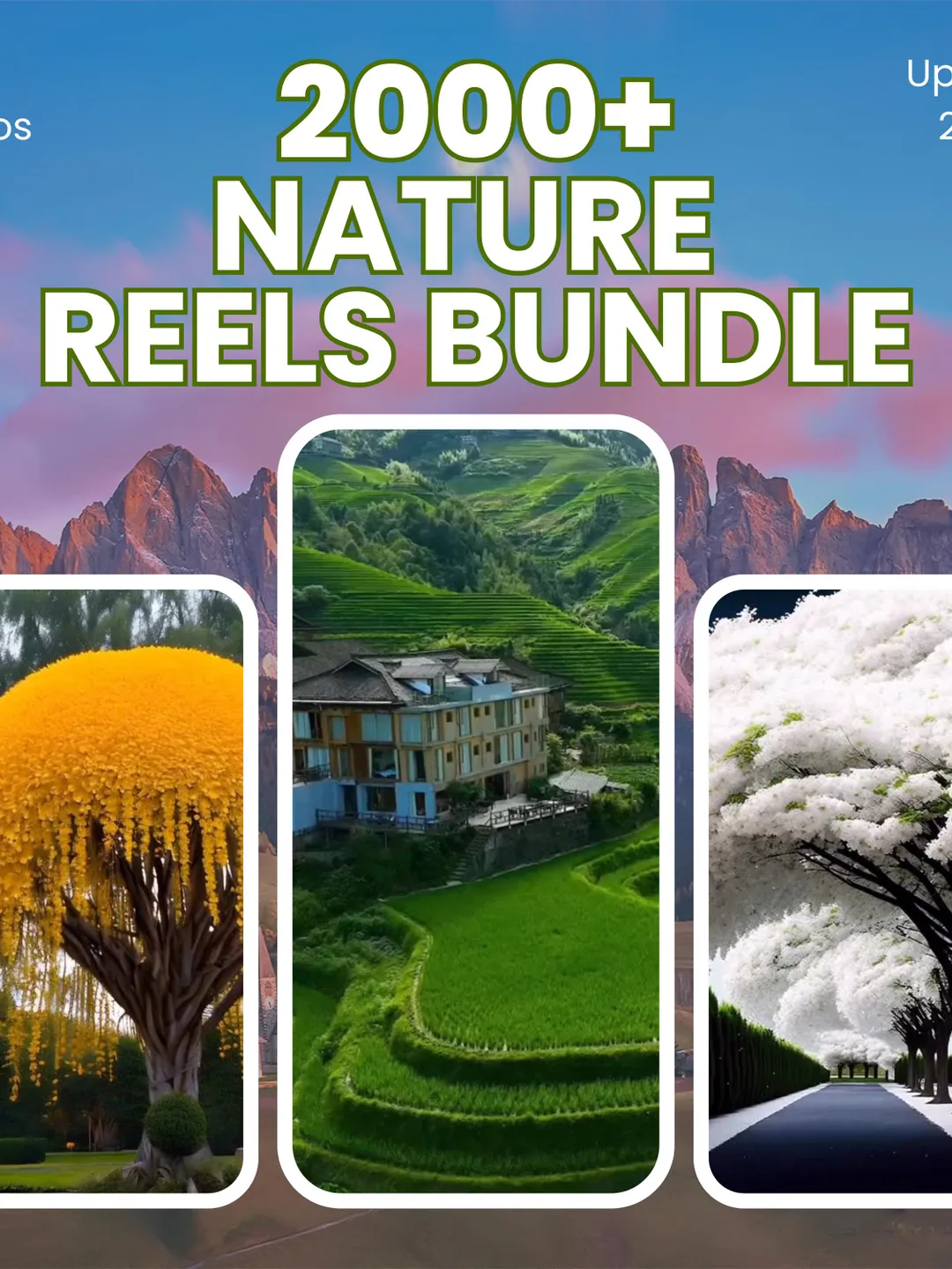 1000+ Nature Reels Video Bundle, PLR MRR (Digital Download)