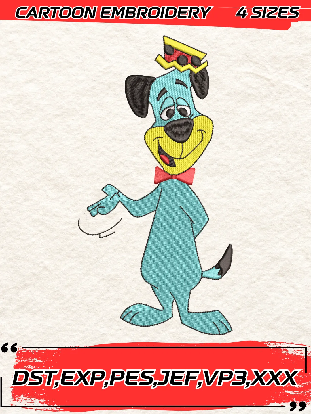 The Huckleberry Hound Show Embroidery Design,Machine Embroidery Design ...