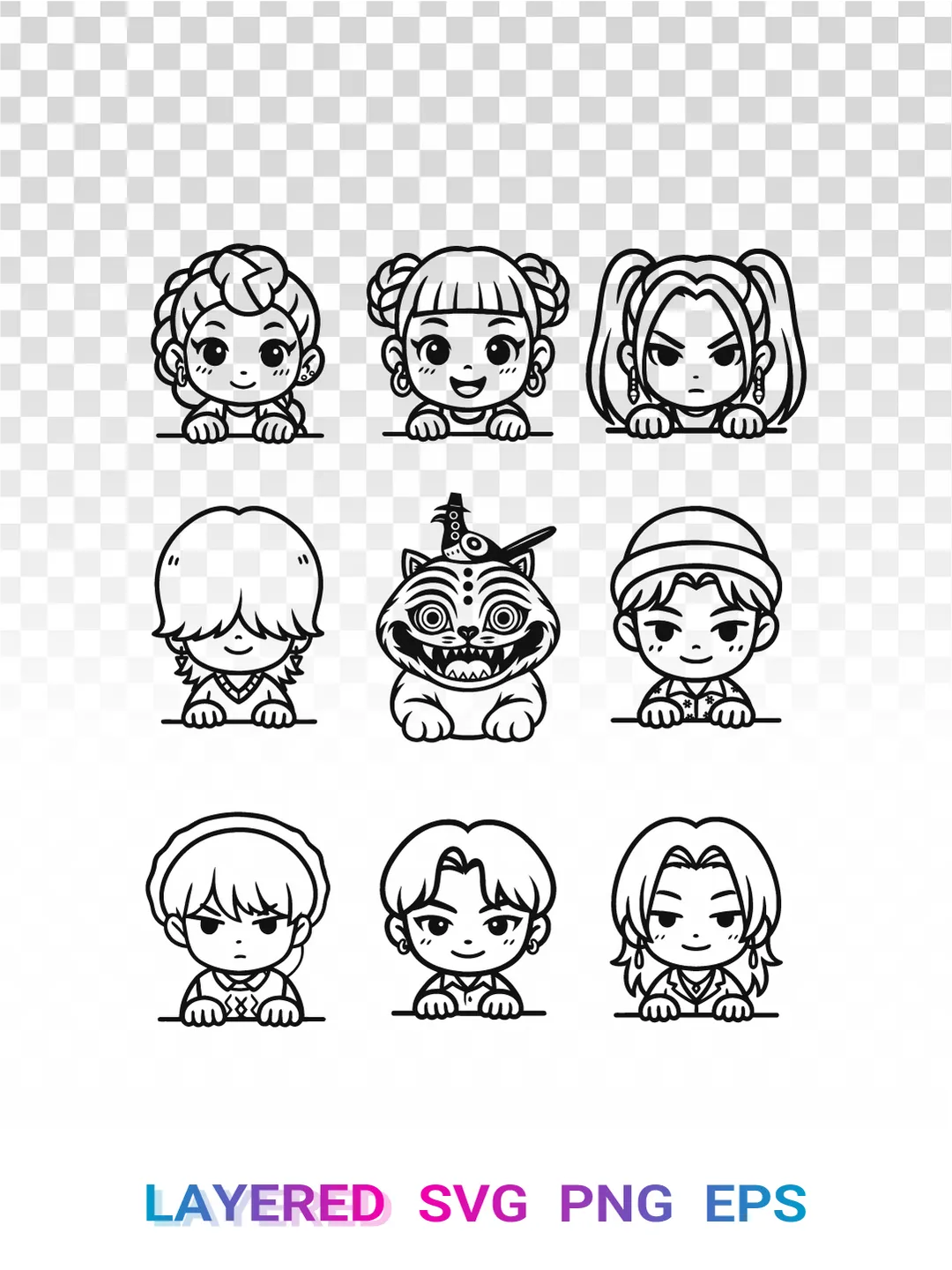 Zoey SVG PNG, Kpop Demon Hunters Netflix, Anime Cricut