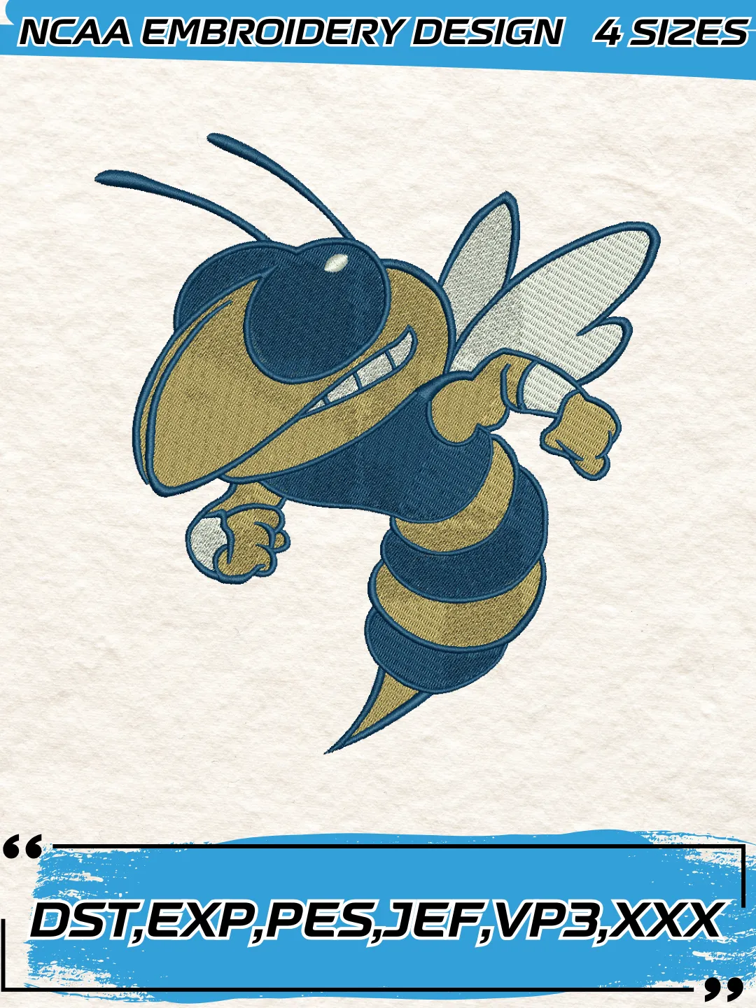Georgia Tech Yellow Jackets Logo Embroidery Design,NCAA Logo Embroidery ...