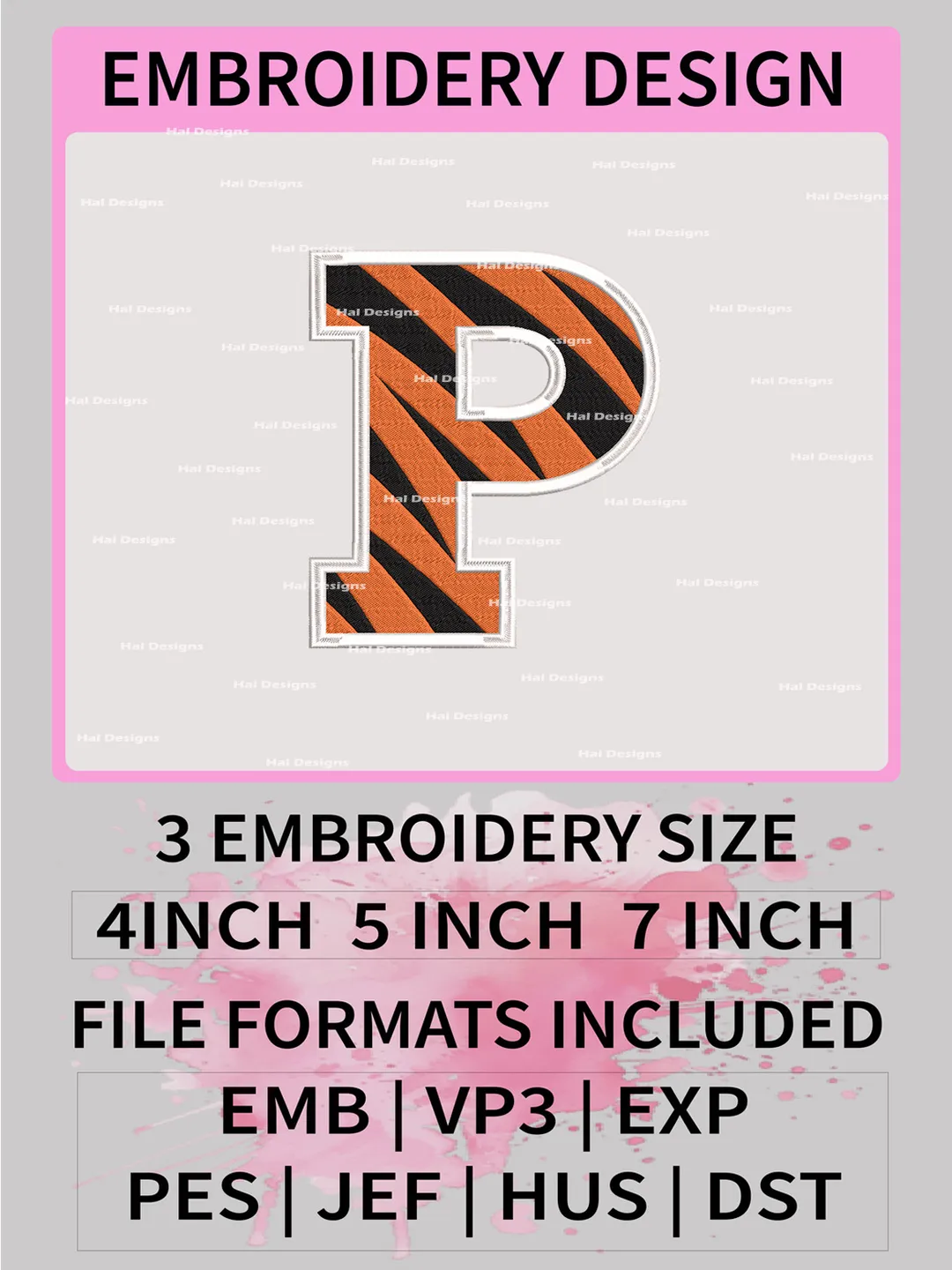 NCAA Princeton Tigers Embroidery File, 3 Sizes, 6 Formats, NCAA Machine ...