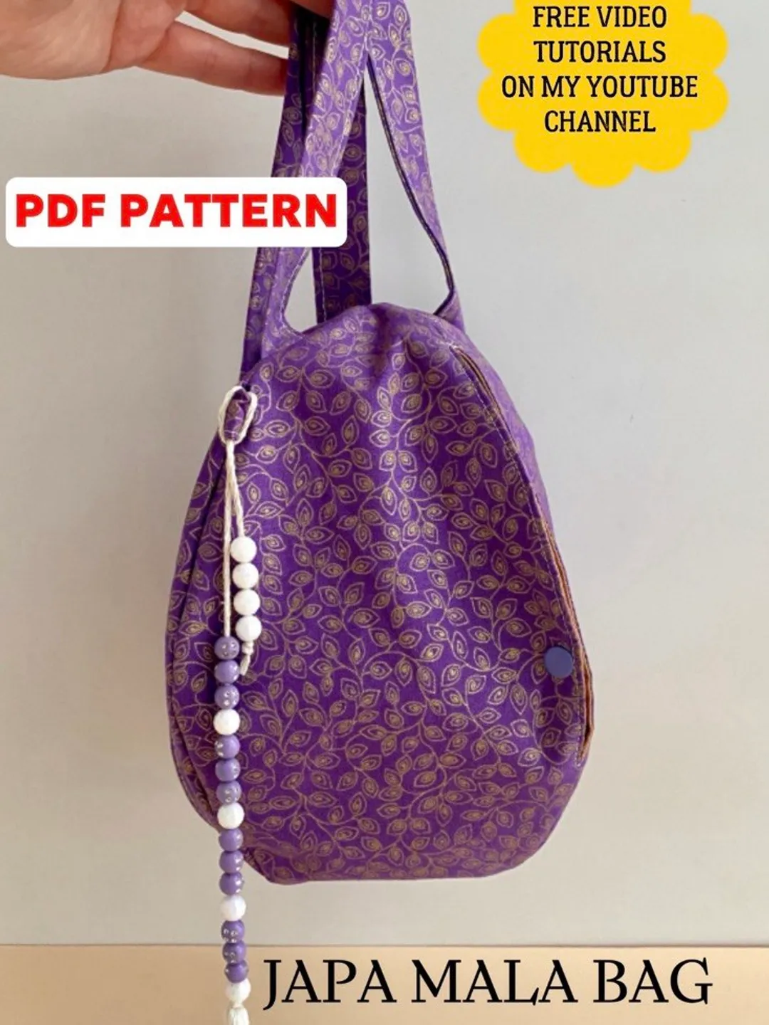 PDF pattern Japa mala bag / Prayer beads