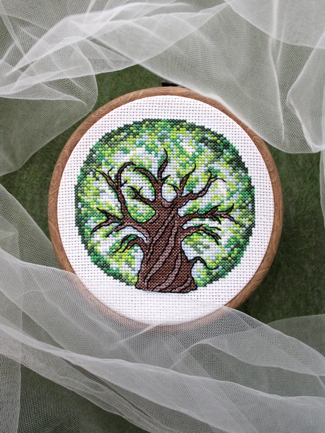 Cross stitch pattern Tree, digital cross stitch chart PDF