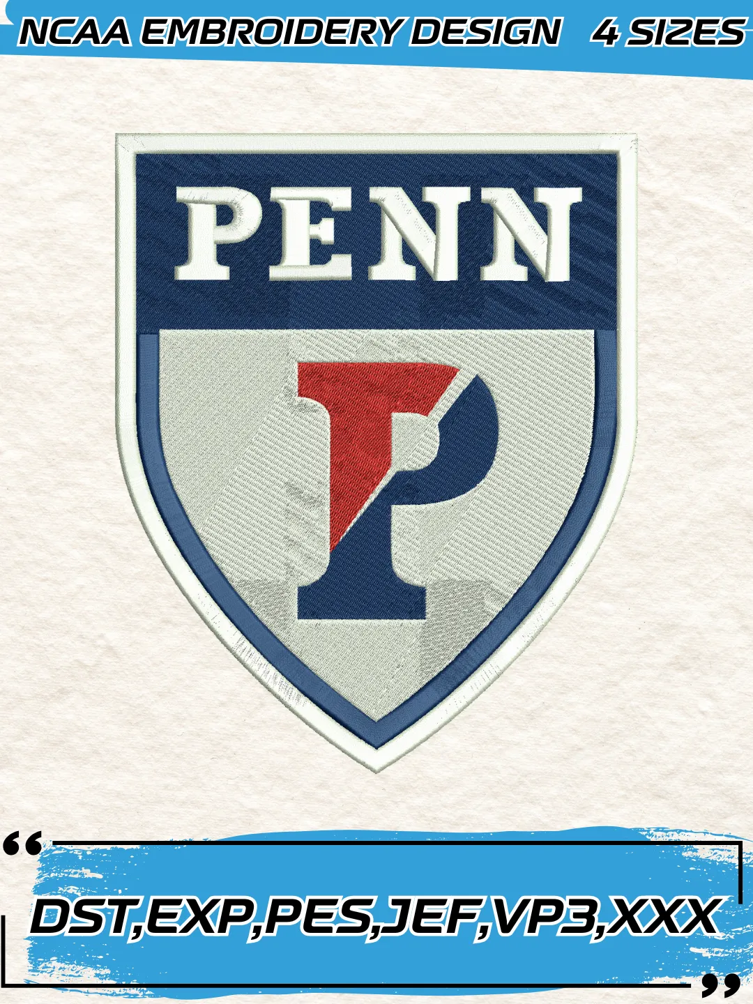 Penn Quakers Logos Embroidery Design Files, NCAA Logos Embroidery ...