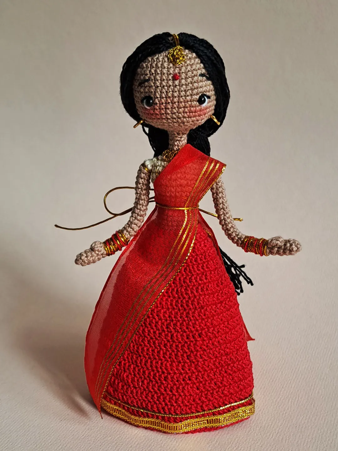 Pattern Crochet Indian Doll, Pattern Little India, pattern indian doll