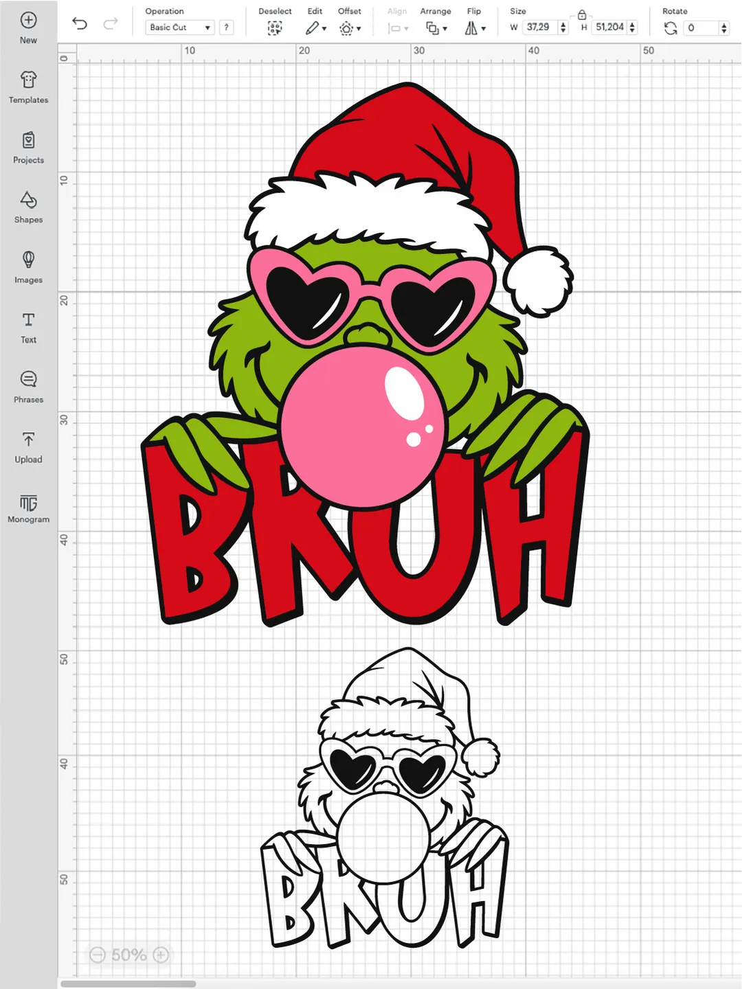 😎 Grinch Bruh PNG SVG, Bubble Gum Christmas Cricut Clipart