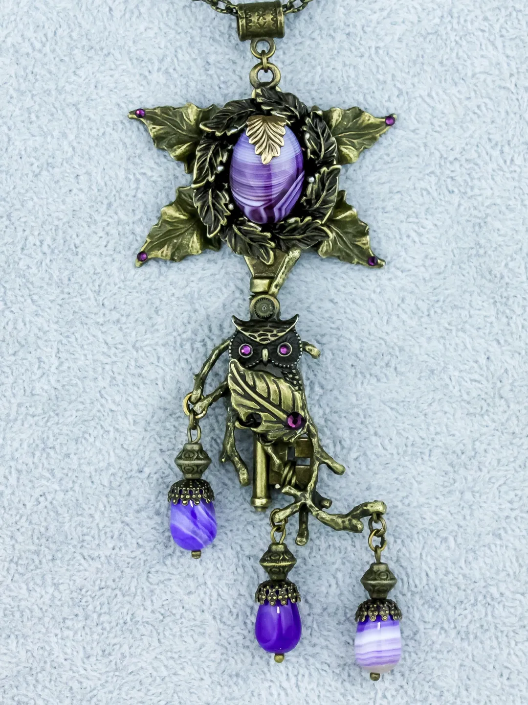 Handmade Unique Vintage Key Necklace "Dragon"
