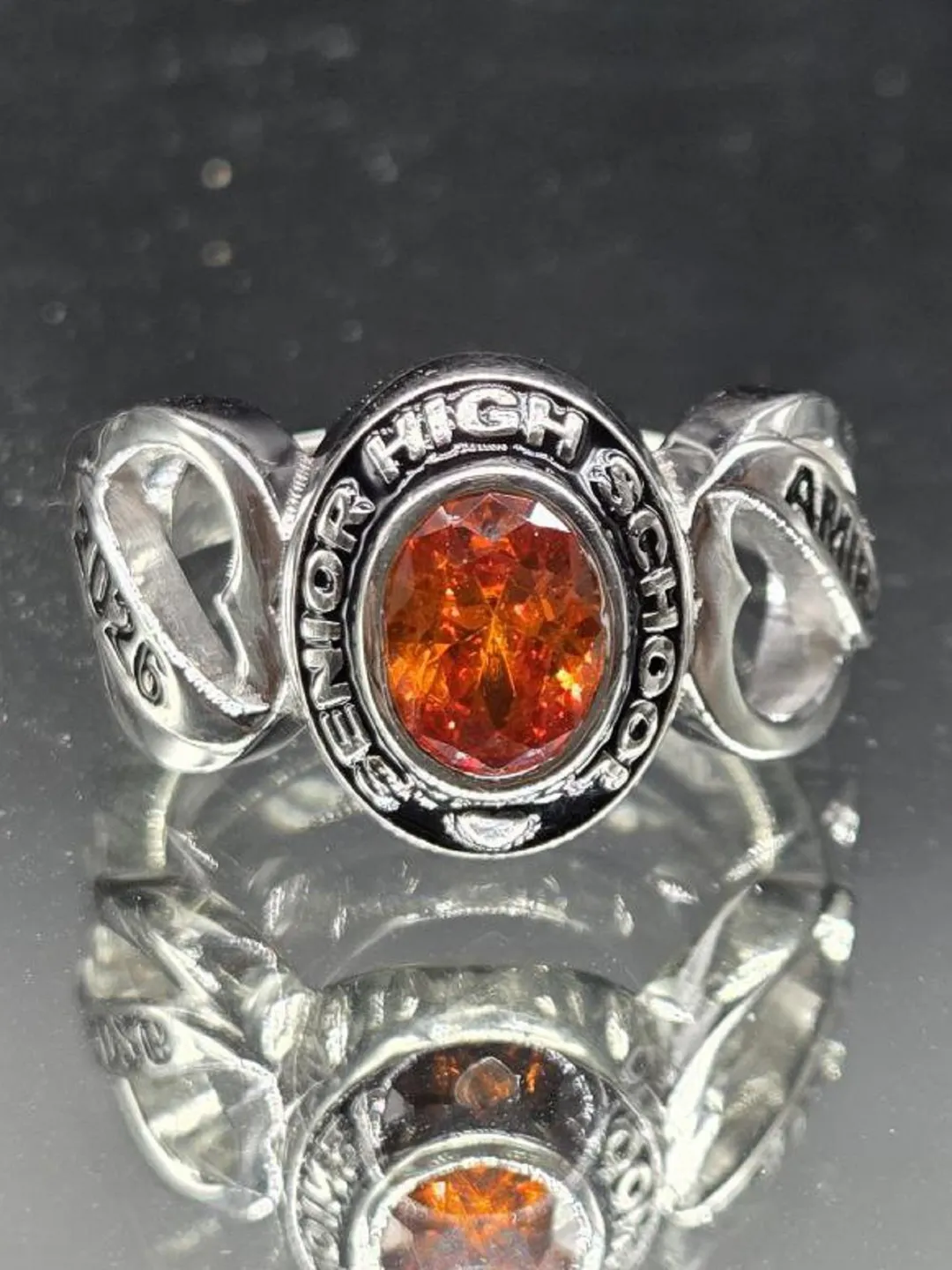 Women’s High School Class Ring – Custom Birthstone – Add School Name ...