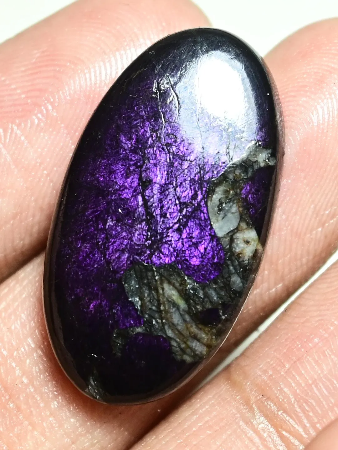 Purpurite Cabochon: 39 ct. Purple Crystal Gemstone for Jewelry Making ...