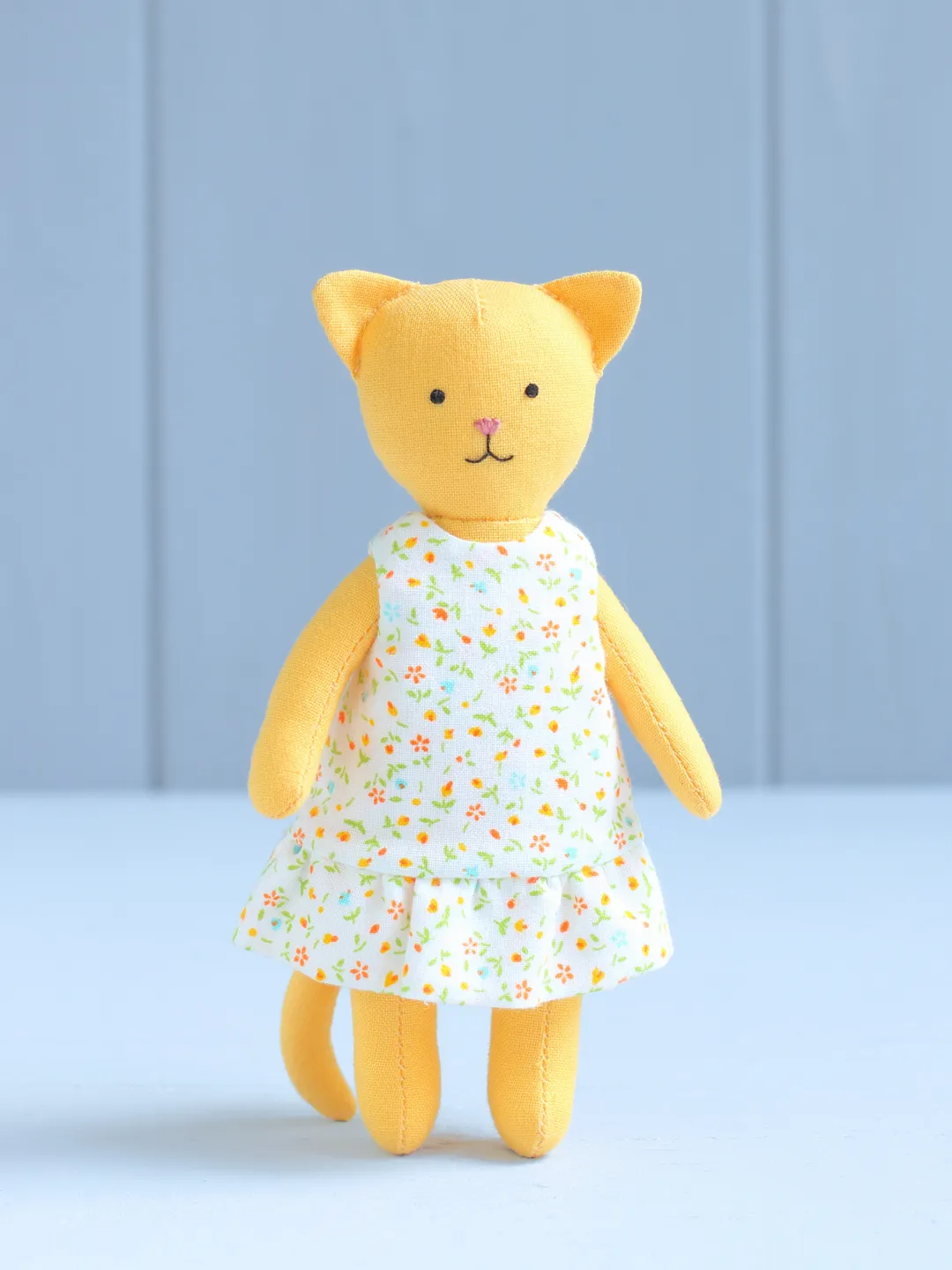 PDF Mini Cat Stuffed Animal with Set of Clothes Sewing Pattern