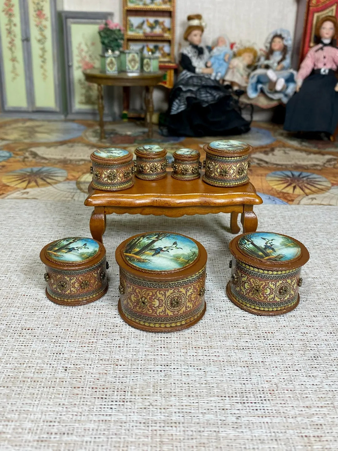 Vintage boxes. Tutorial1:12 1:6. 8 sizes.