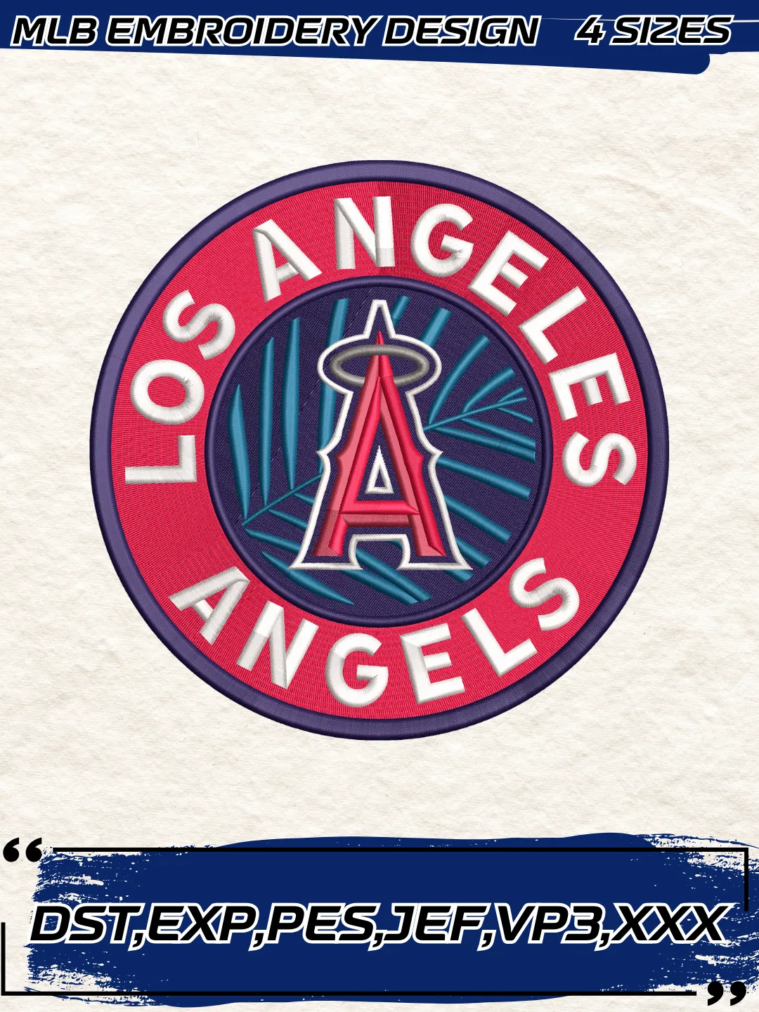 Los Angeles Angels Alternate Logo Embroidery Design,MLB Embroidery ...