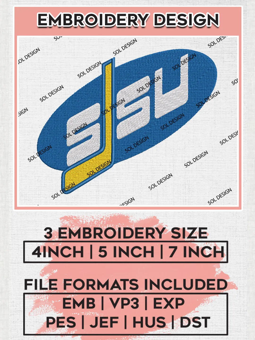 San José State Spartans Hockey Team Logo embroidery designs, NCAA San ...