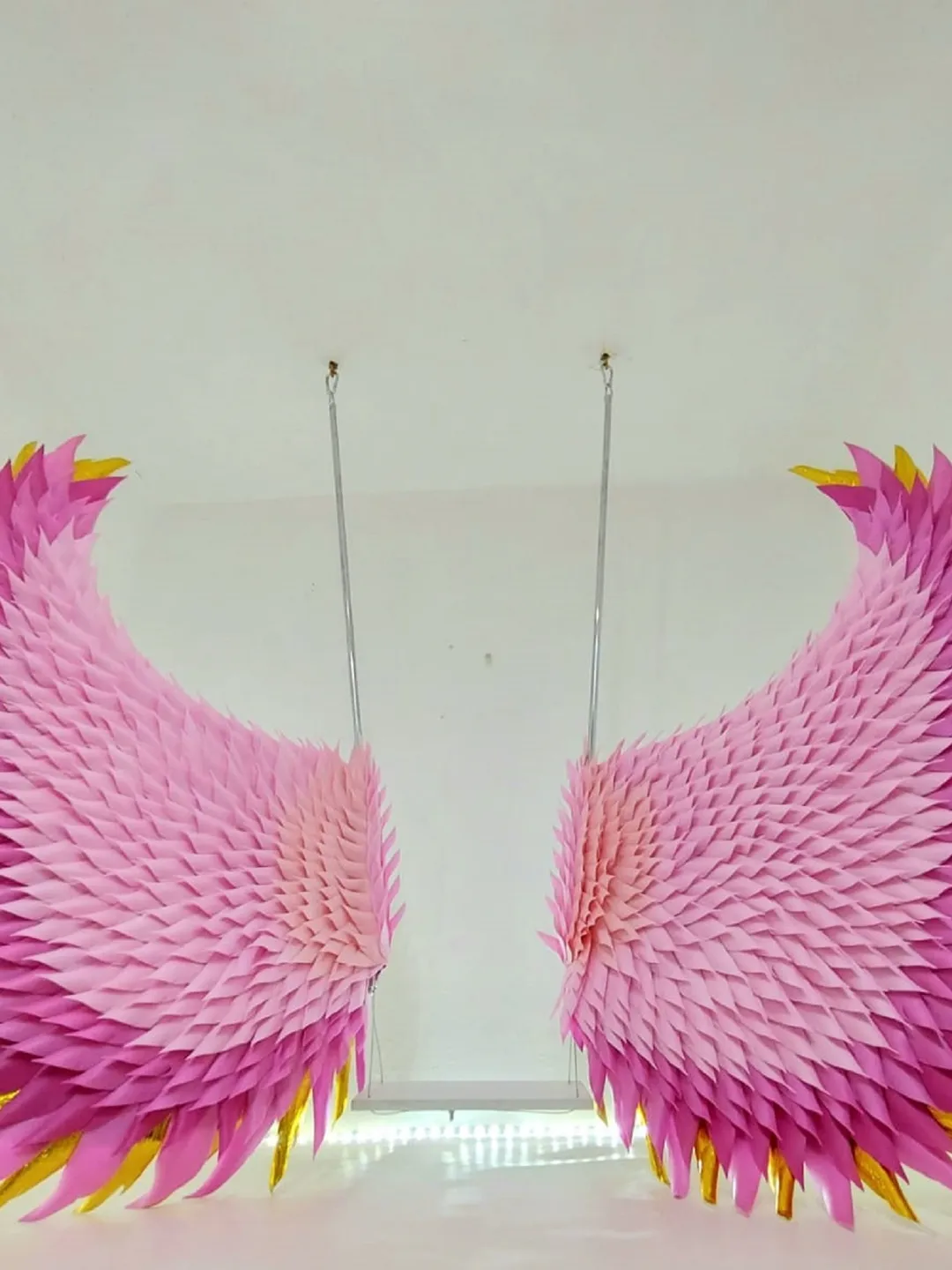 Barbie Swing Wings Set Pink Angel Wings Hanging Props Wedding Backdrop ...