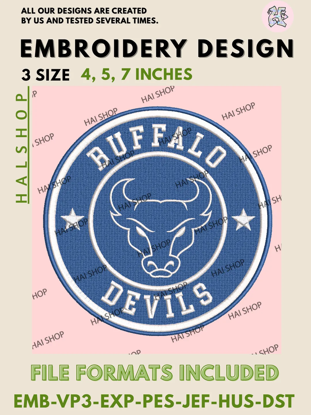 Bull head Digital Machine Embroidery Design