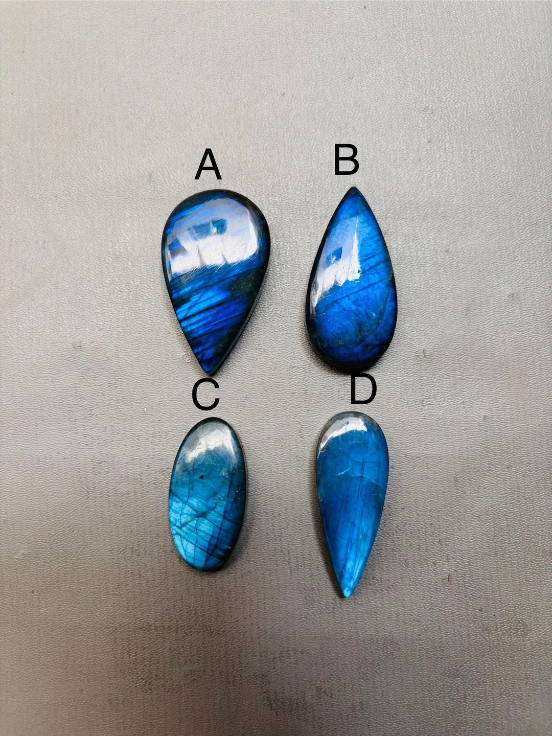 Natural Blue Labradorite Cabochon: Handmade Gemstone Jewellery