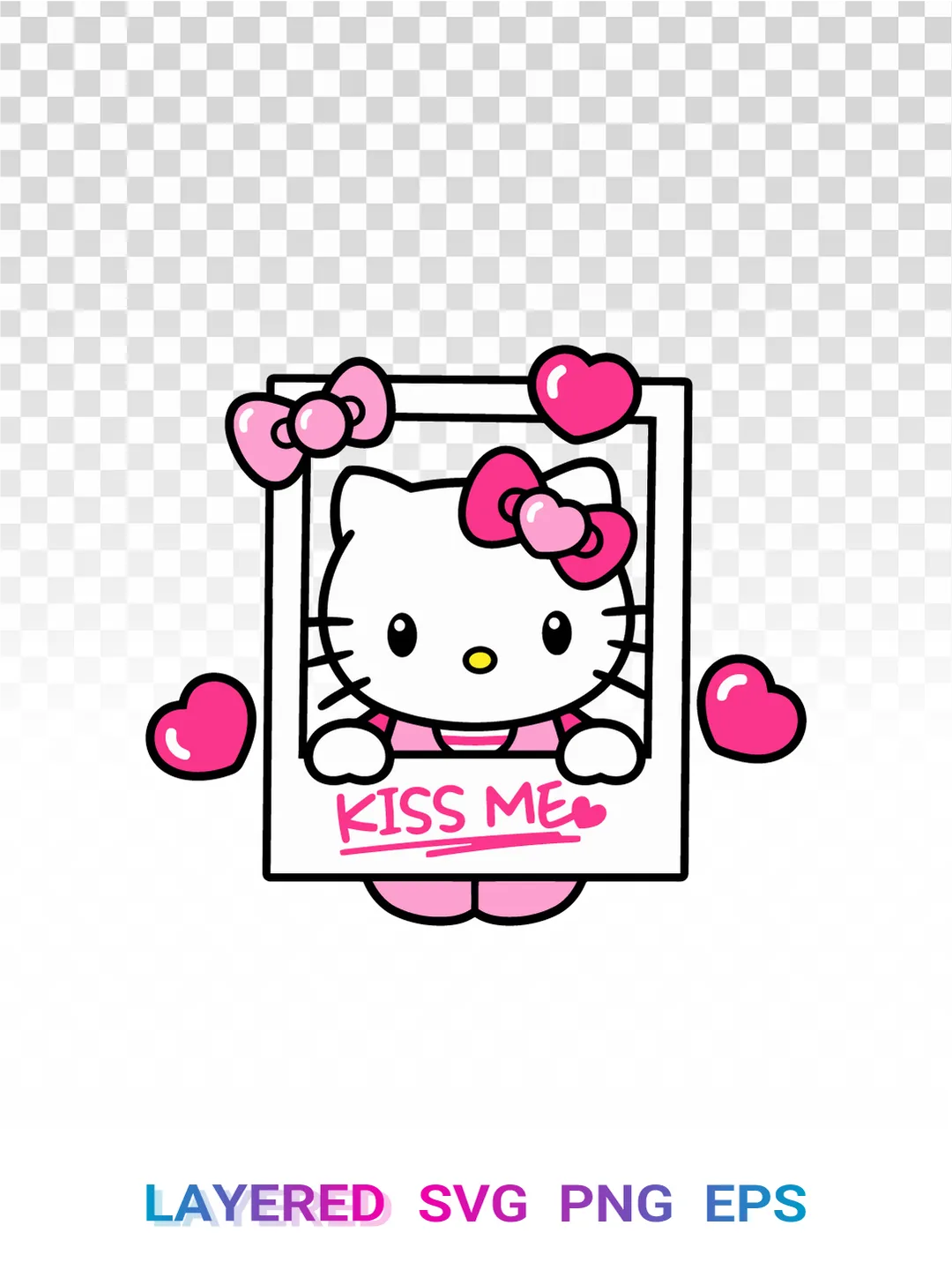 Adorable Hello Kitty SVG for the Ultimate Valentine DIY Girl Mom