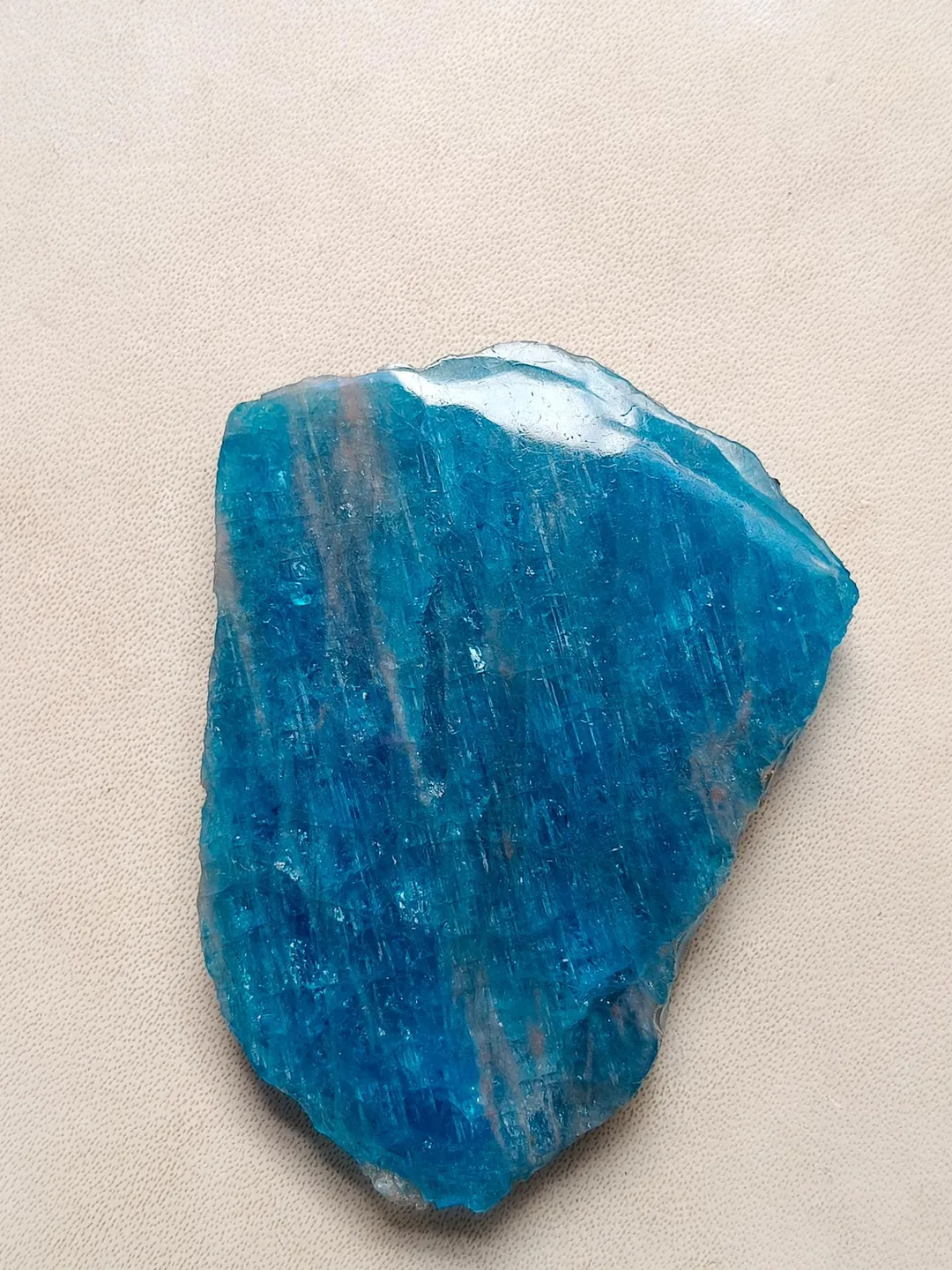 Apatite Slab Polished Slice – Blue Gemstone, Healing Crystal, Natural ...