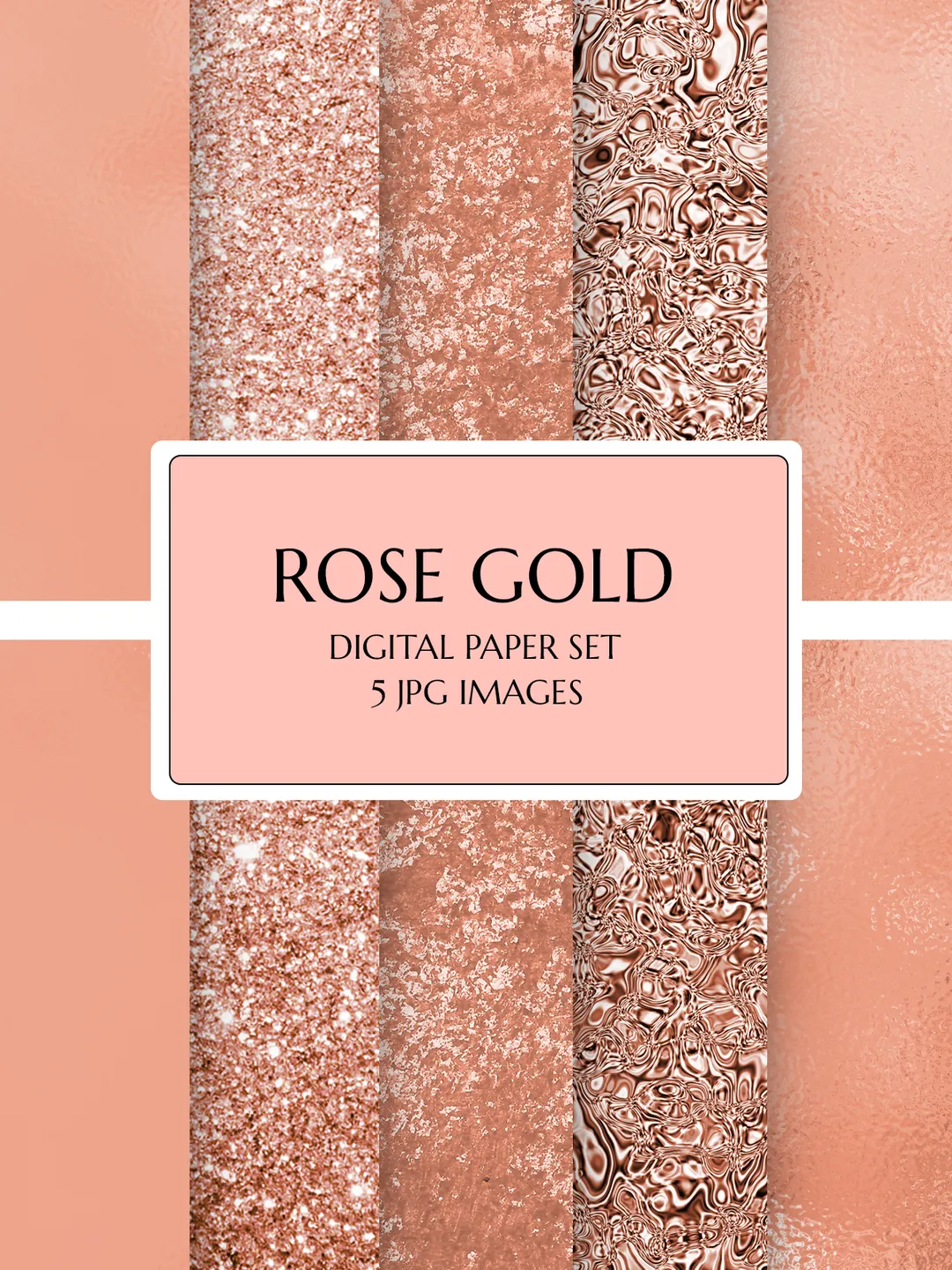 Rose Gold Digital Paper, Digital Paper, Rose Gold Digital Paper Set ...
