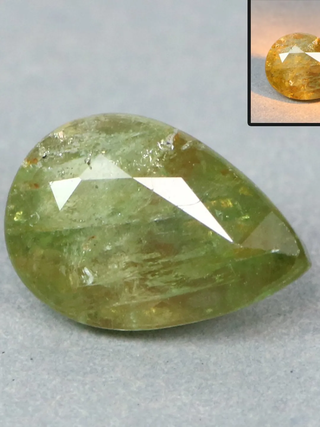1.85 CT New Radiant Color ! UNHEATED Greenish Yellow Chrysoberyl From ...