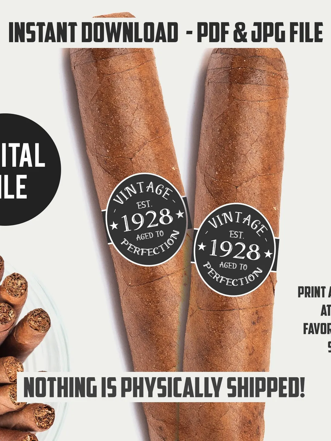 Cigar Labels 95th Birthday Cigar Band, Cheers to 95 years Cigar Labels ...