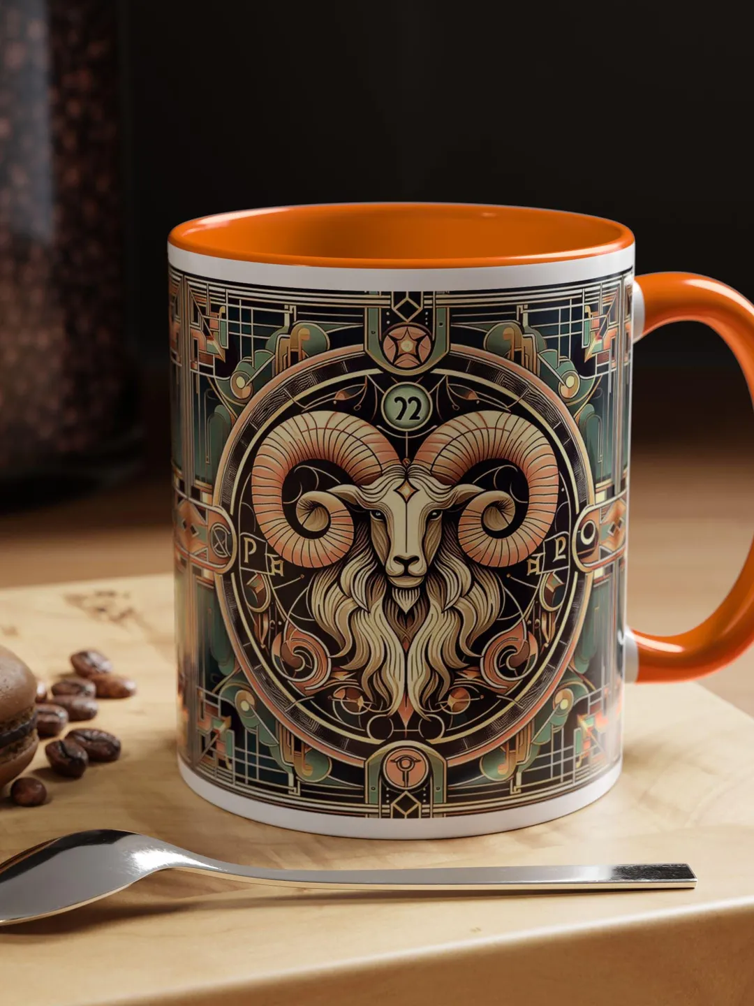 Aries Zodiac Sign Coffee Mug 11oz 15oz, Passionate, Bold Fiery Energy ...