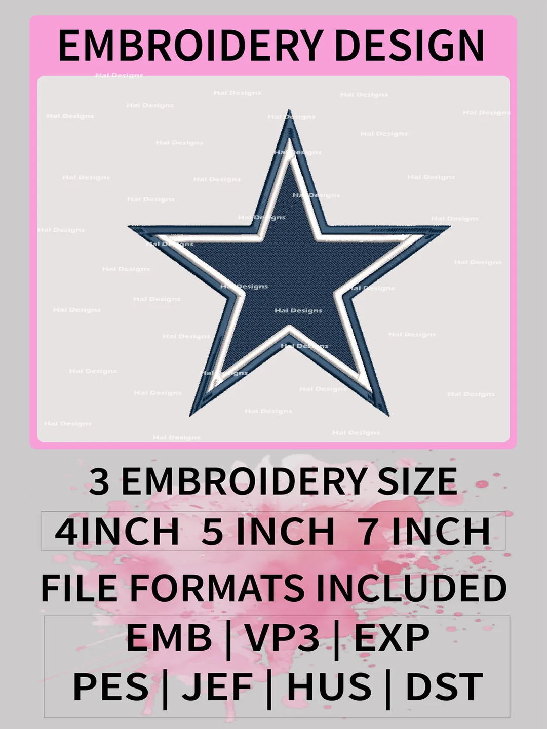 Dallas Cowboys Embroidery Files, NFL Logo Embroidery Designs, NFL ...