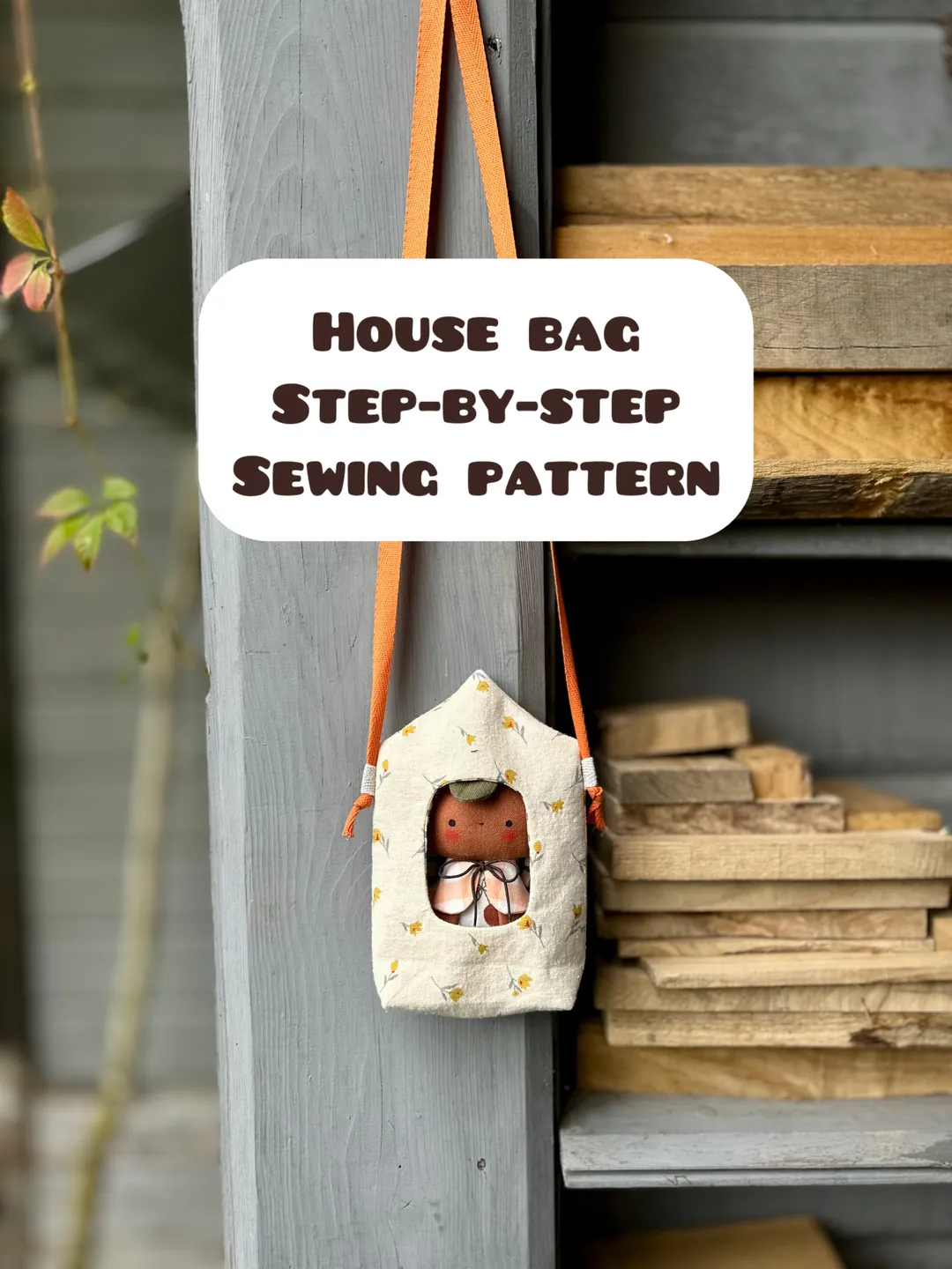 Dollhouse Sewing Pattern & Tutorial - DIY Soft Textile Small Dollhouse ...