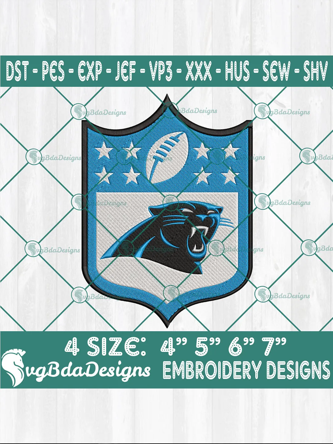 Carolina Panthers Logo NFL Embroidery Designs – Show Your Team Pride