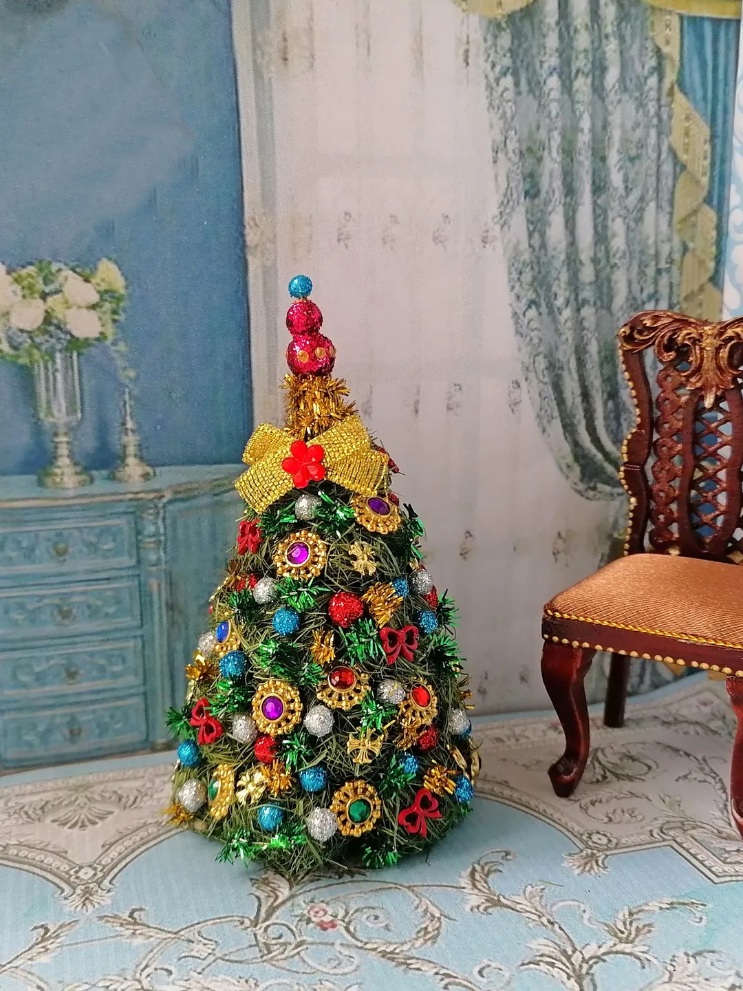 Christmas tree for the holiday. Handmade. 1:12. Christmas. Dollhouse ...
