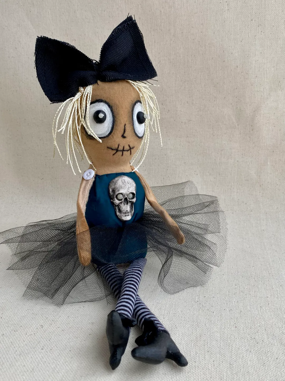 Creepy doll for oddities home decor . Cute doll for gothic gift ...