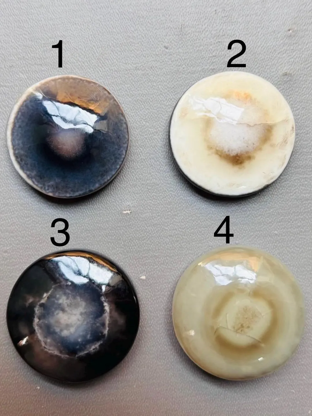 Handmade Black Banded Agate Cabochon Eyes: Natural Gemstone Jewellery