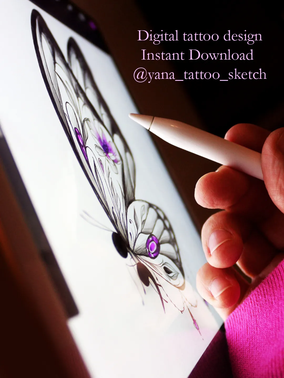 Semicolon Tattoo Design Semicolon Butterfly Tattoo Flash Outline Ideas ...