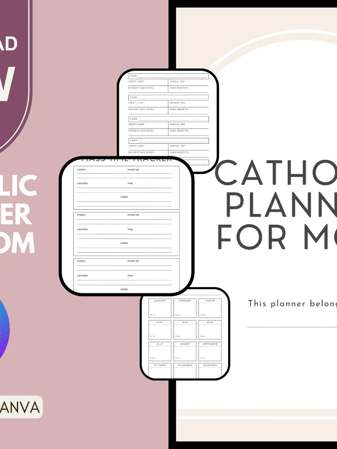 Catholic Mom Planner: Faith-Based Digital Organizer with Feast Days ...
