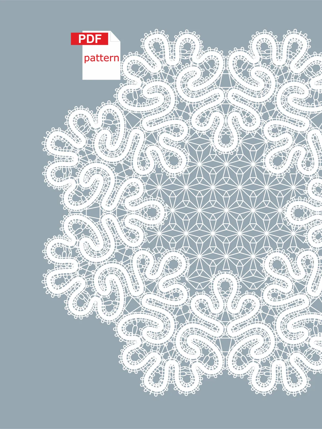 Bobbin lace Doily Napkin Pattern 14