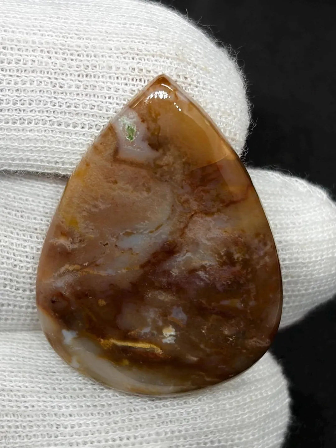 Natural Picture Jasper Pear Cabochon 39x29x7 mm 47 Cts Scenic Brown ...