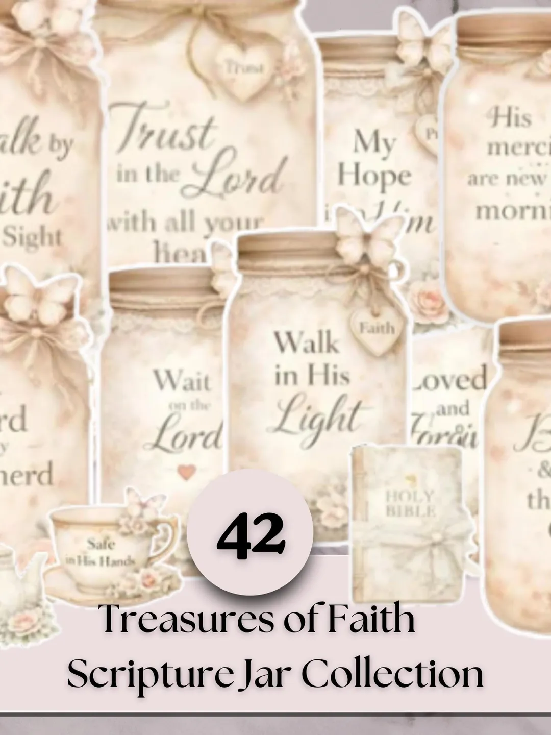 christian scripture tea bag envelopes printable floral bible verse ...