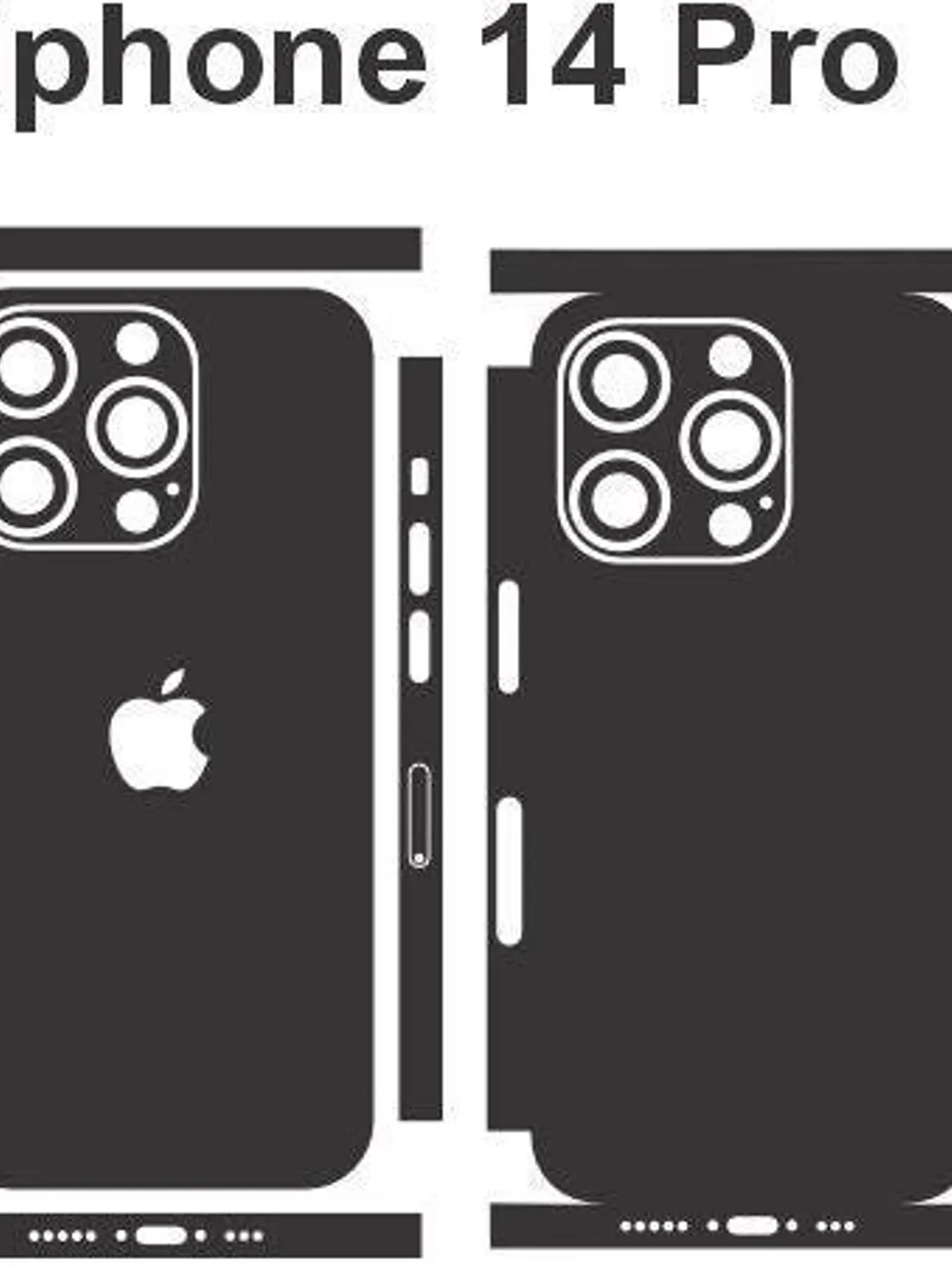 iPhone 14 Pro Max Skin Vector Files: Customizable Phone Decal (Digital ...