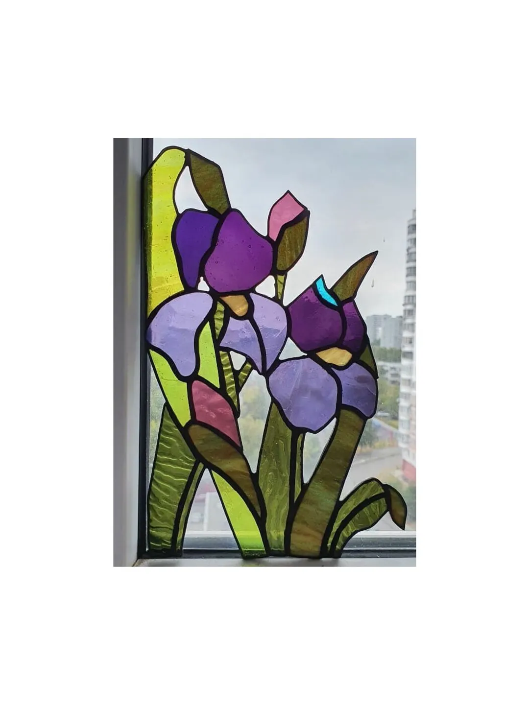 Tiffany Stained Glass: Simple Iris Corner, Tiffany Glass Art: Simple ...