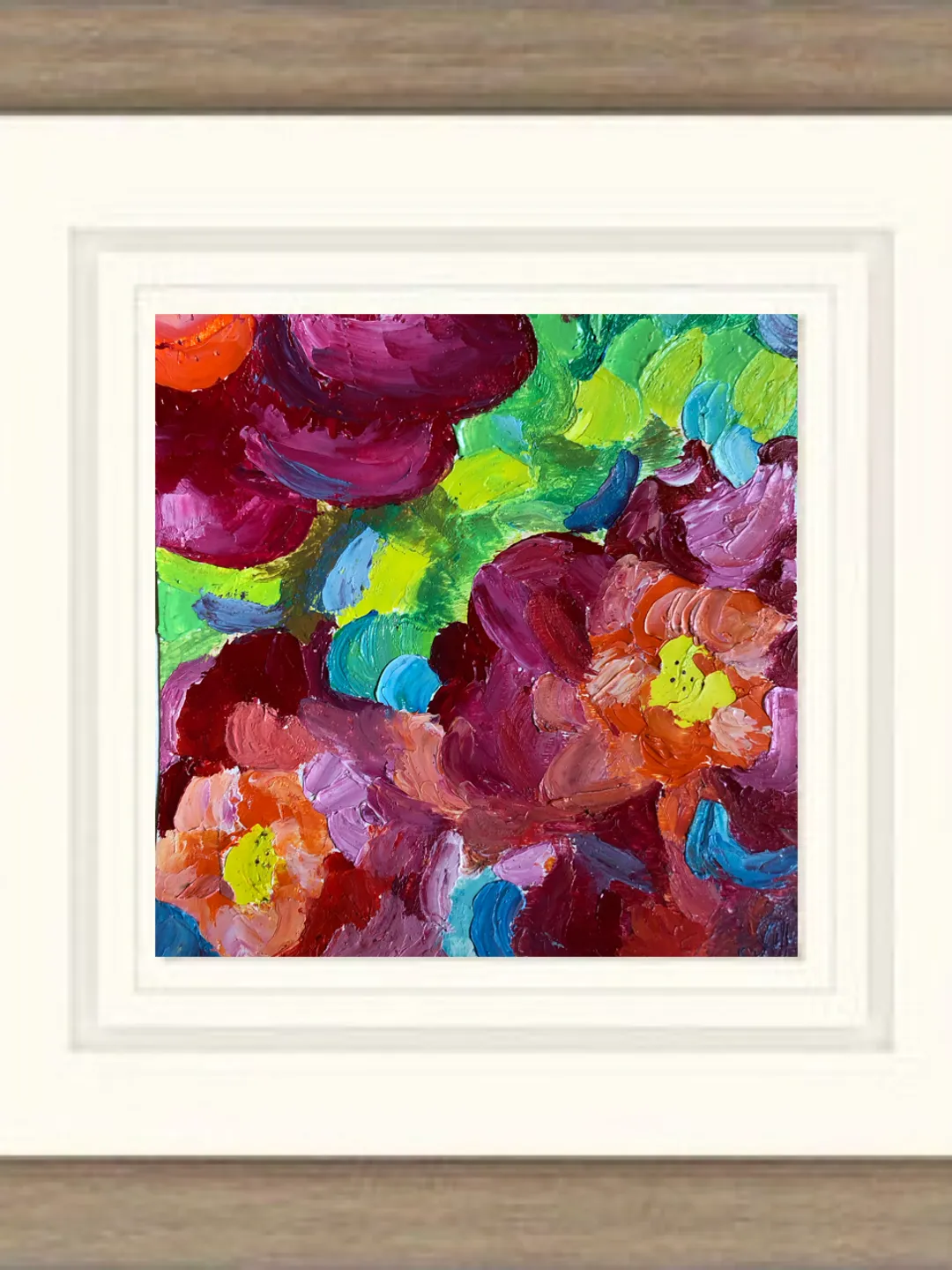 Bright Flowers Impasto Handmade Flower Painting Original Picture for ...