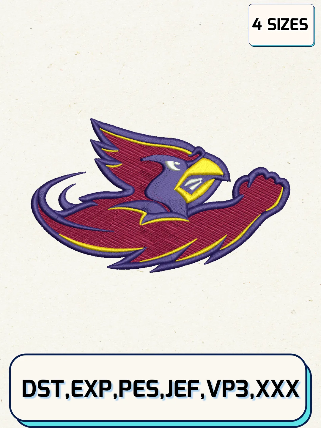 Iowa State Cyclones Mascot Embroidery Design Files, NCAA Logos ...