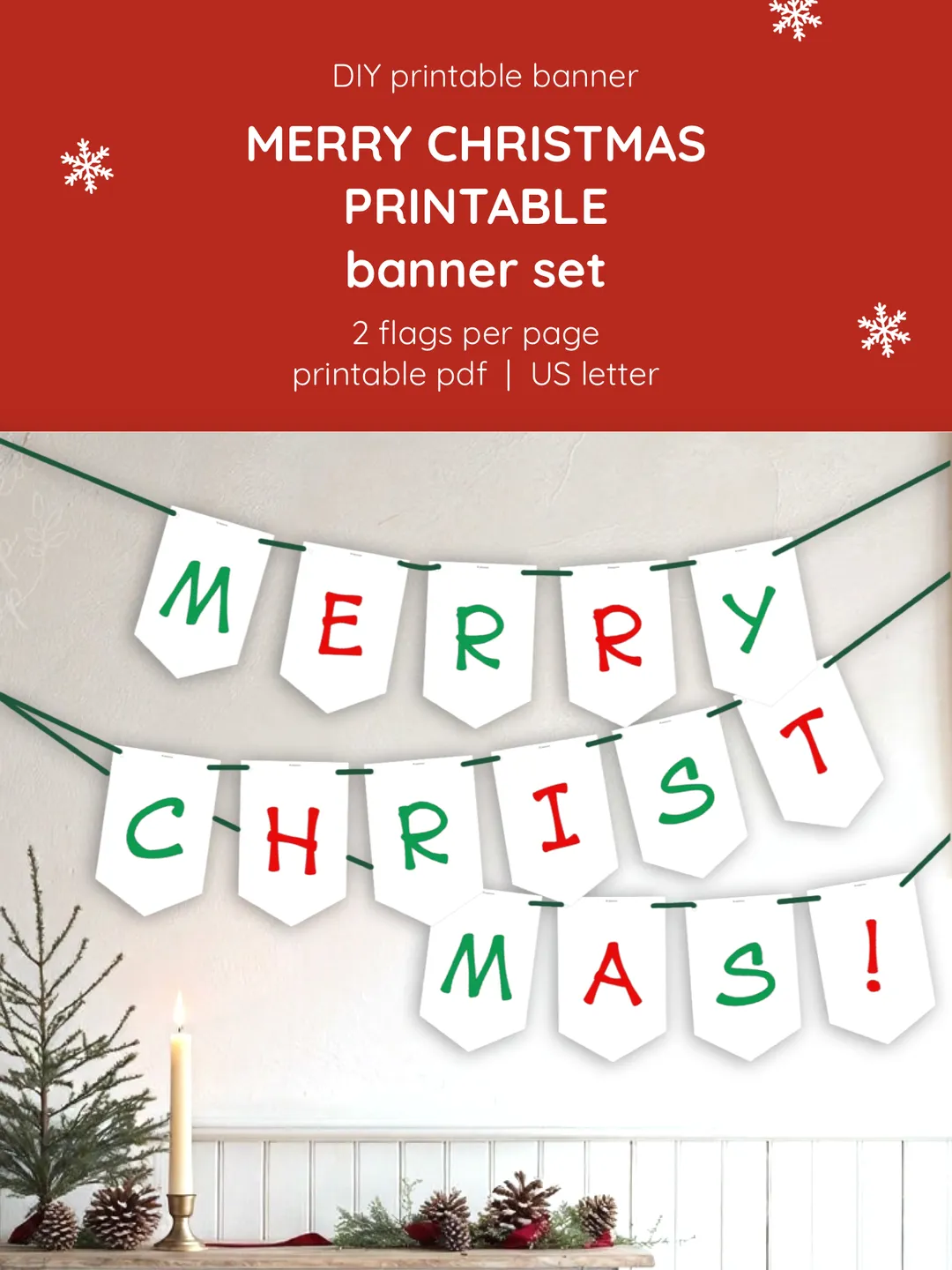 Printable Christmas Banner for Families & Classrooms. Holiday Craft ...